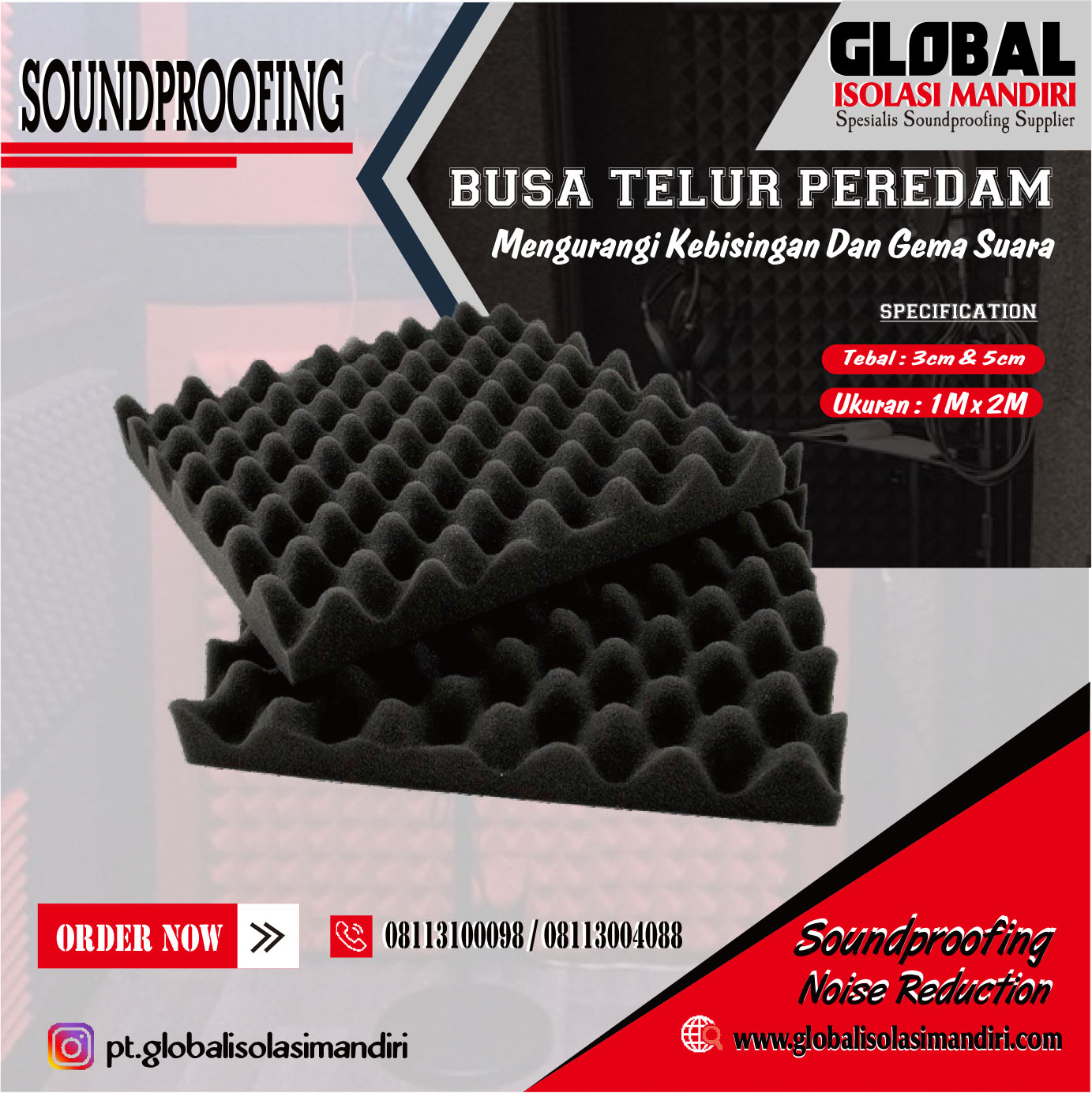 Apakah Peredam Busa Telur 5cm Berfungsi Meredam